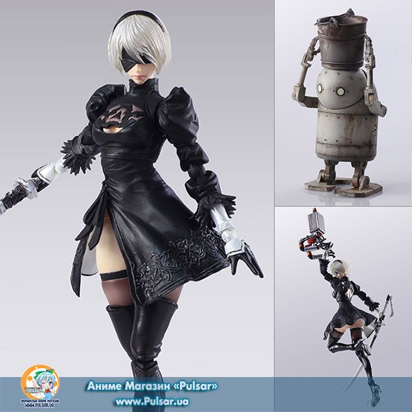 Оригинальная аниме фигурка BRING ARTS - NieR:Automata: 2B & Machine (2 ...