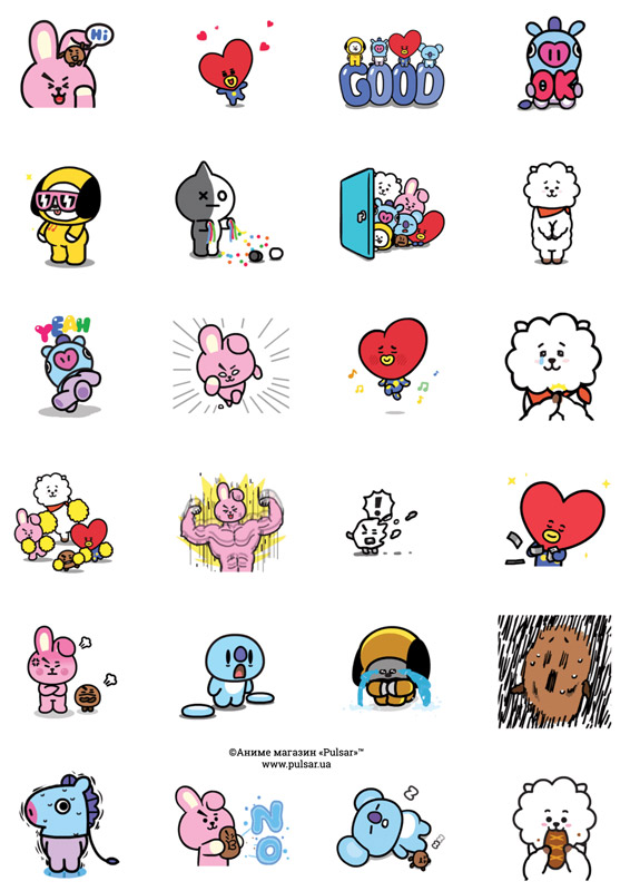 Стикеры BTS EMOticons