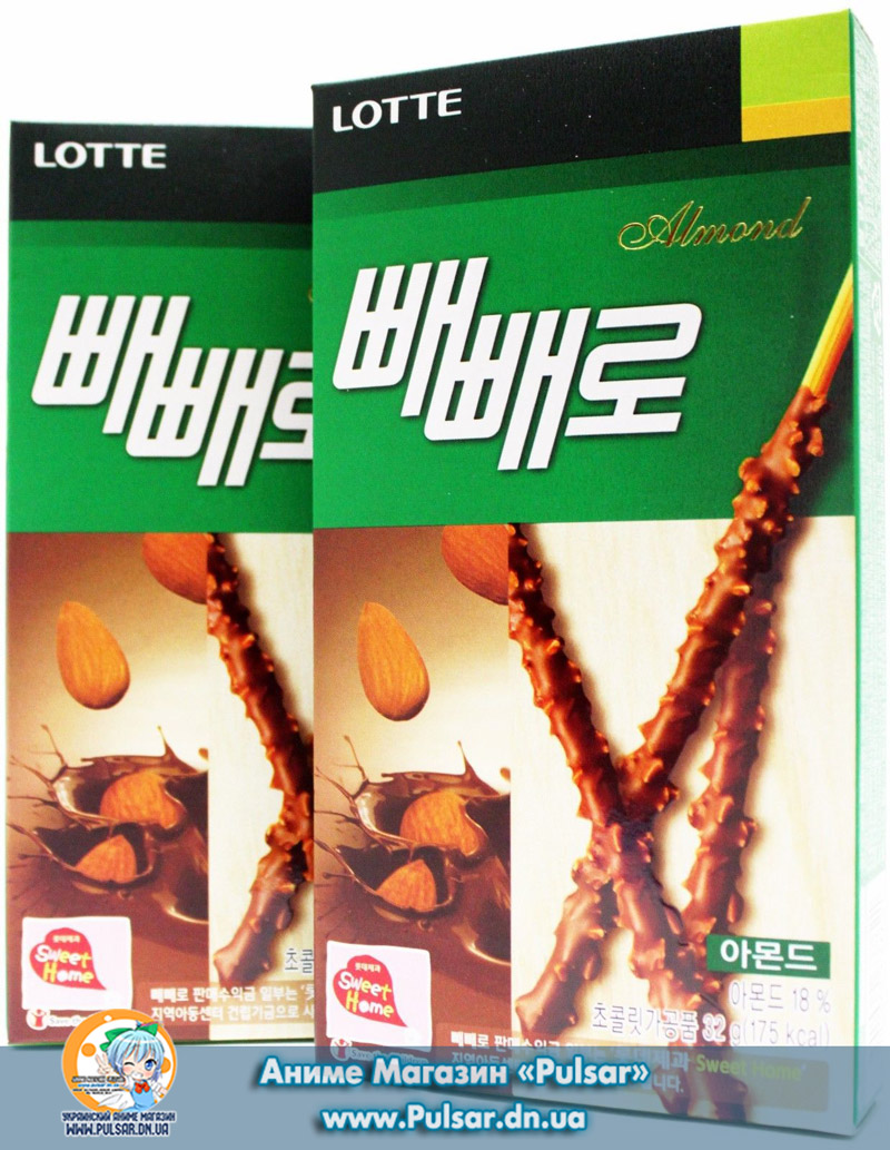 Pepero original chocolate - Almond (Миндаль) ( Korea )